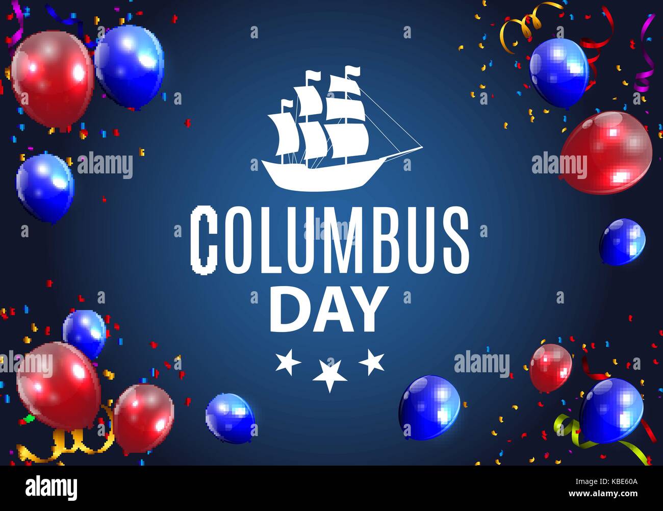 Vector Illustration of Columbus Day Stock Vector Image & Art - Alamy