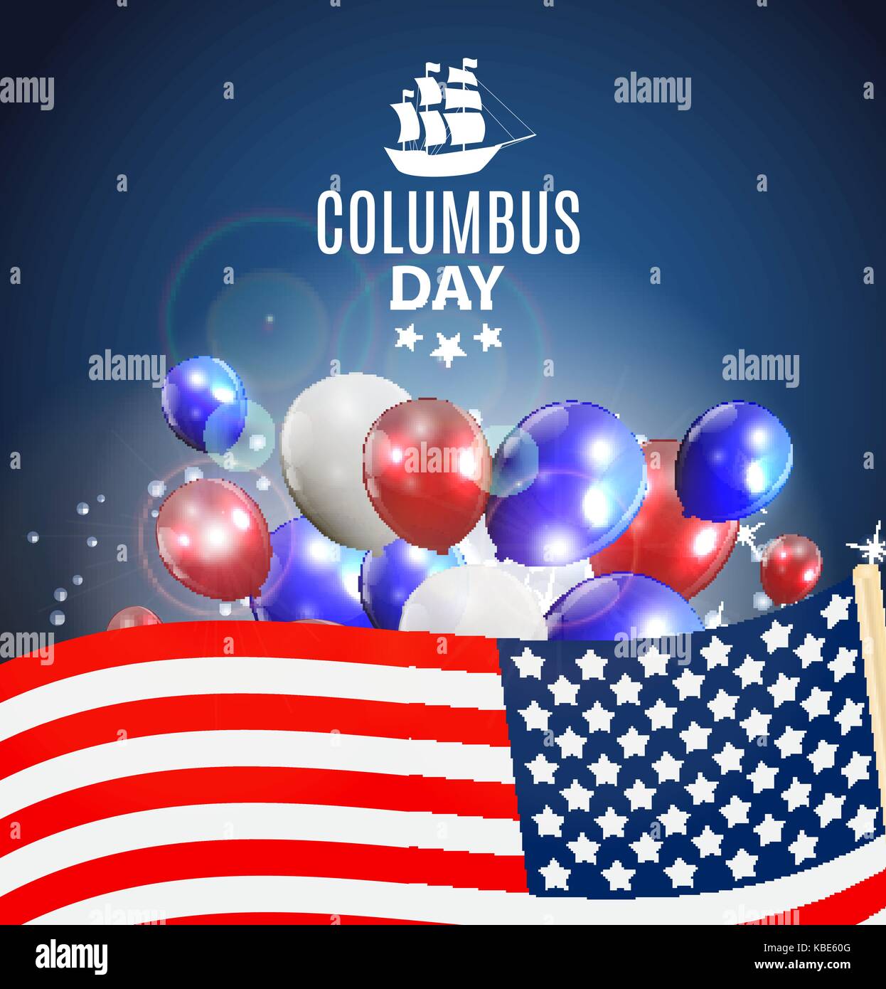 Vector Illustration of Columbus Day Stock Vector Image & Art - Alamy