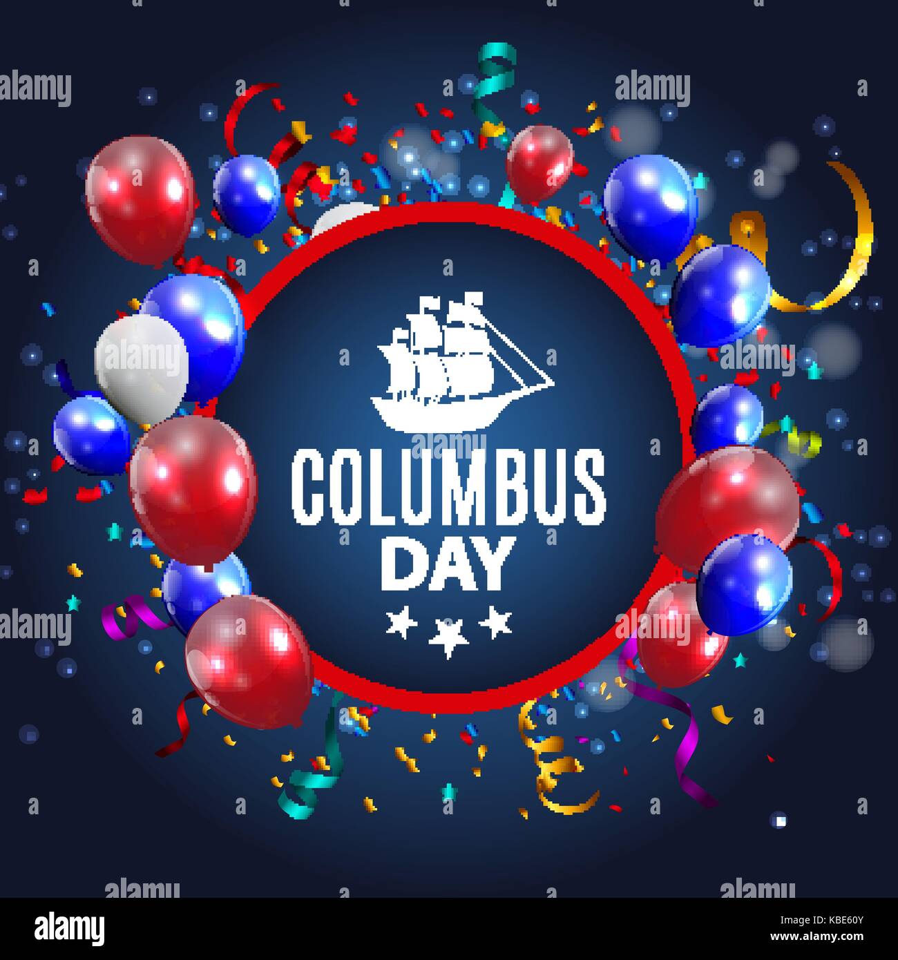 Vector Illustration of Columbus Day Stock Vector Image & Art - Alamy