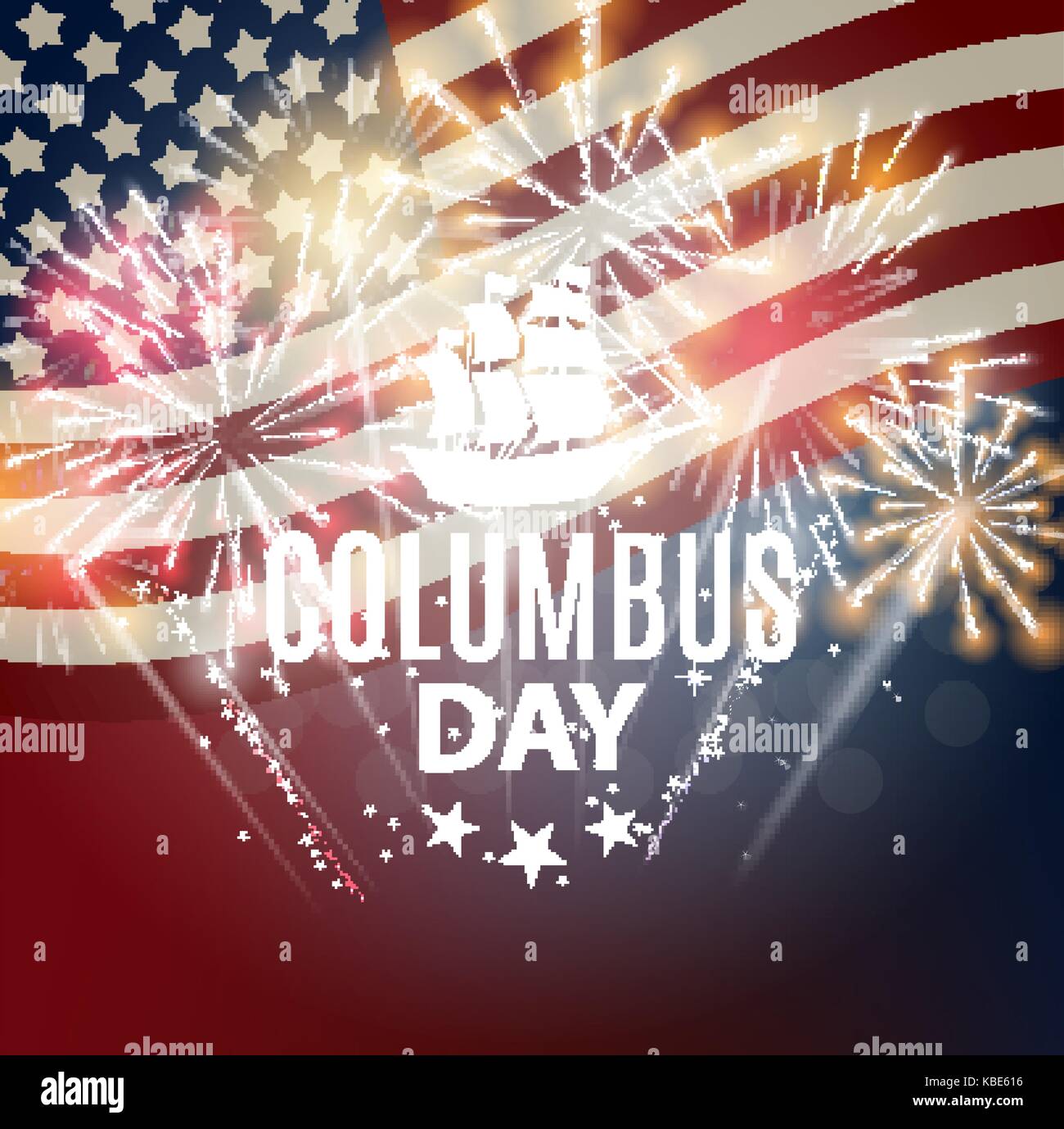 Vector Illustration of Columbus Day Stock Vector Image & Art - Alamy