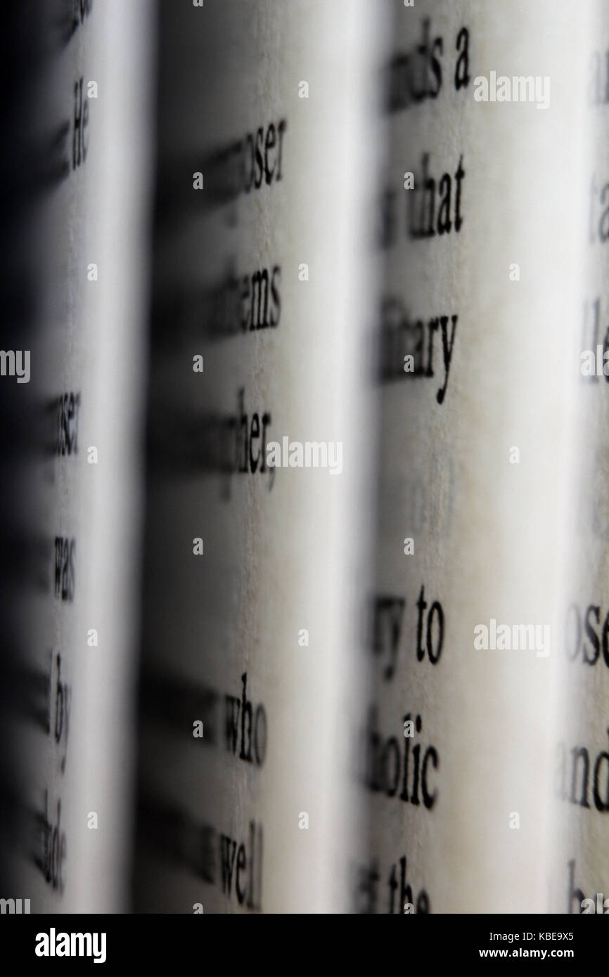 Pages of a book, close-up Stock Photo - Alamy