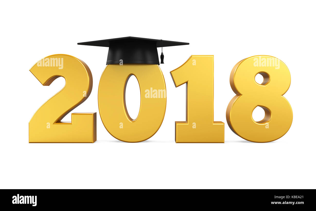 2018 Graduation Cap Isolated Stock Photo - Alamy