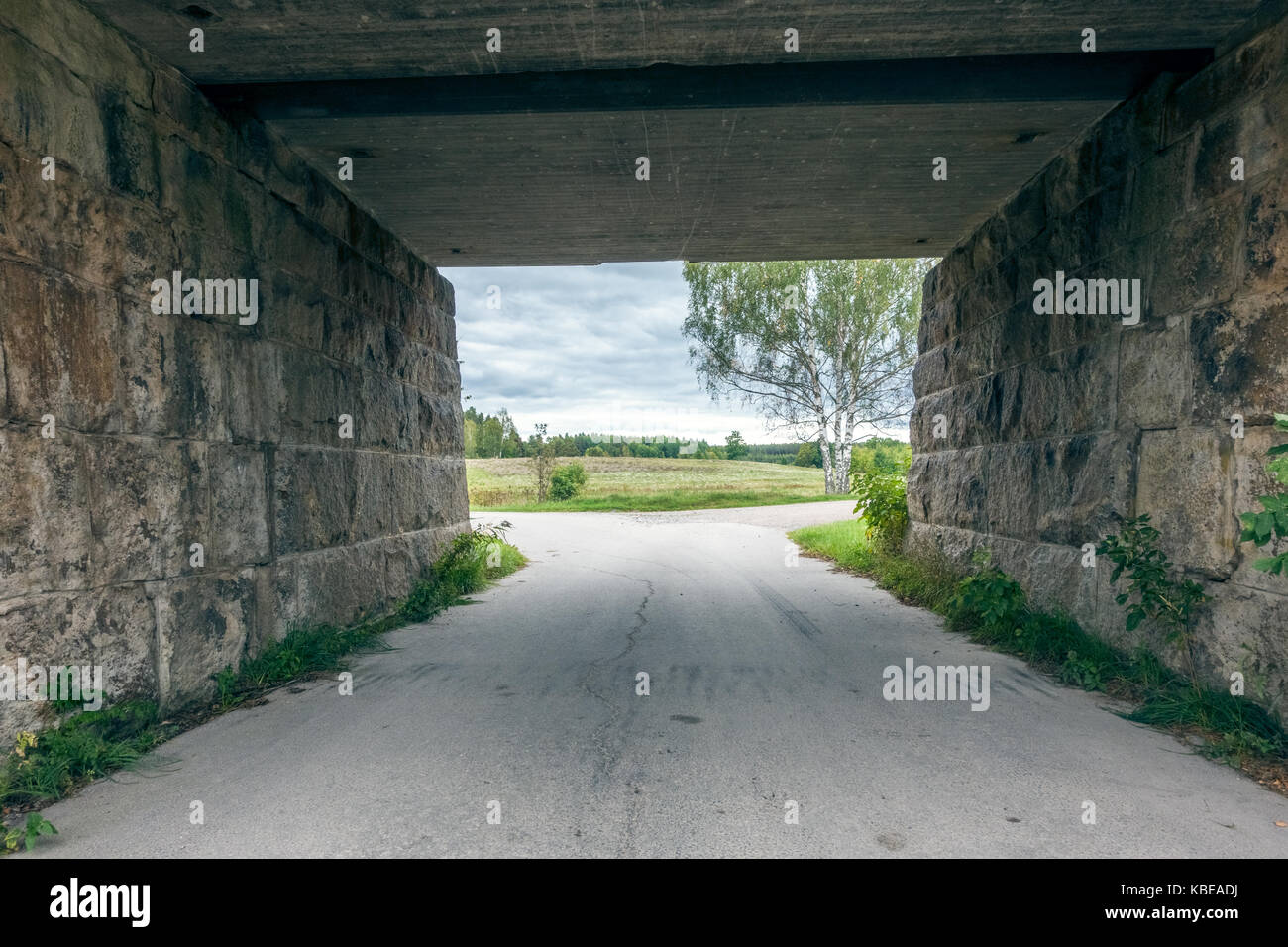 Tunnel under a railroad Stock Photo - Alamy