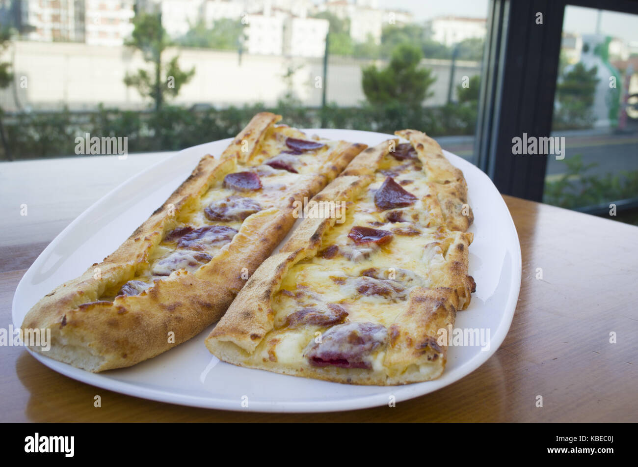 pide mixed pita traditional turkish pizza Stock Photo - Alamy