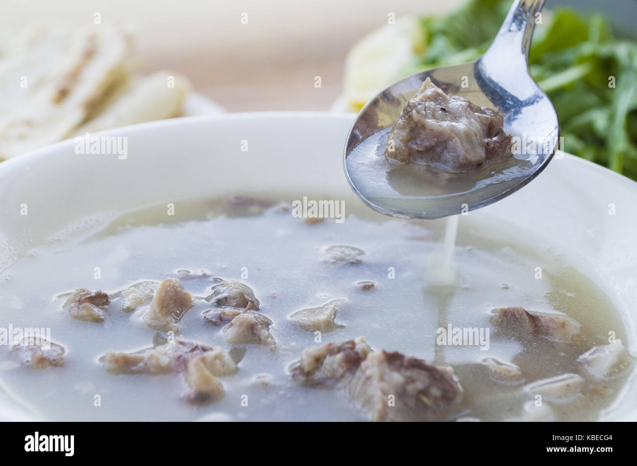 turkish traditional tripe soup; iskembe corbasi and offal soup Stock ...
