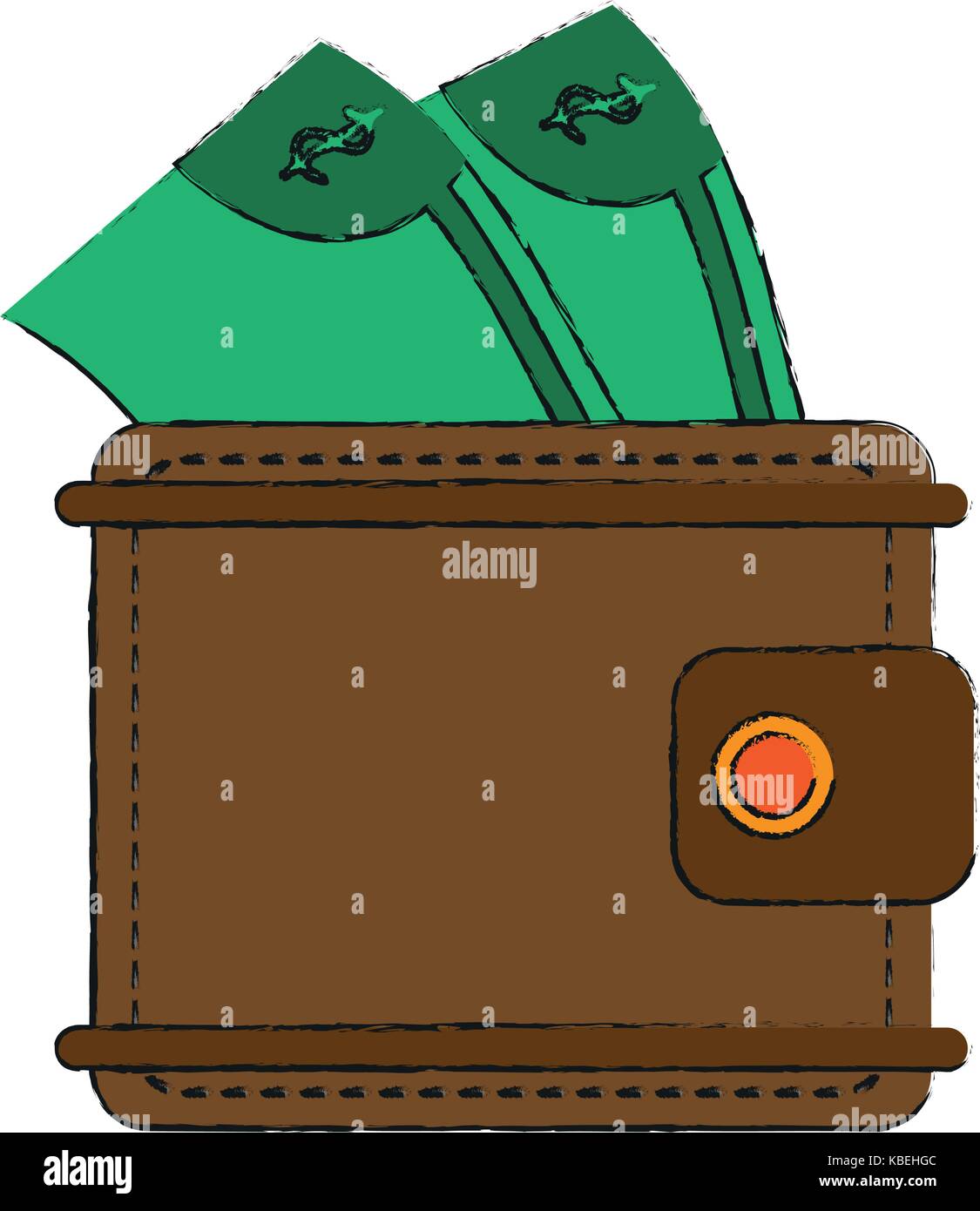 wallet with money coming out icon image Stock Vector Image & Art - Alamy