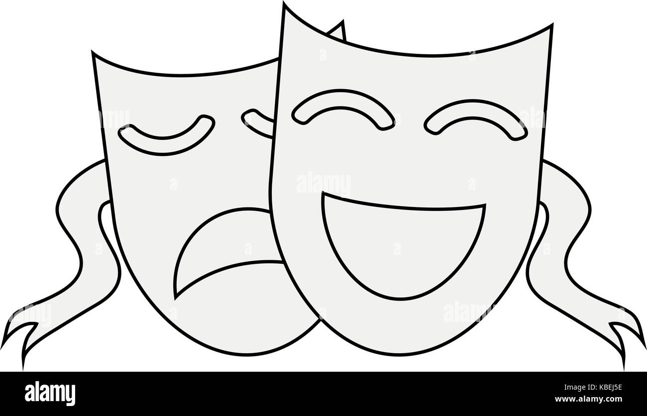 Theatre masks cinema Cut Out Stock Images & Pictures - Alamy