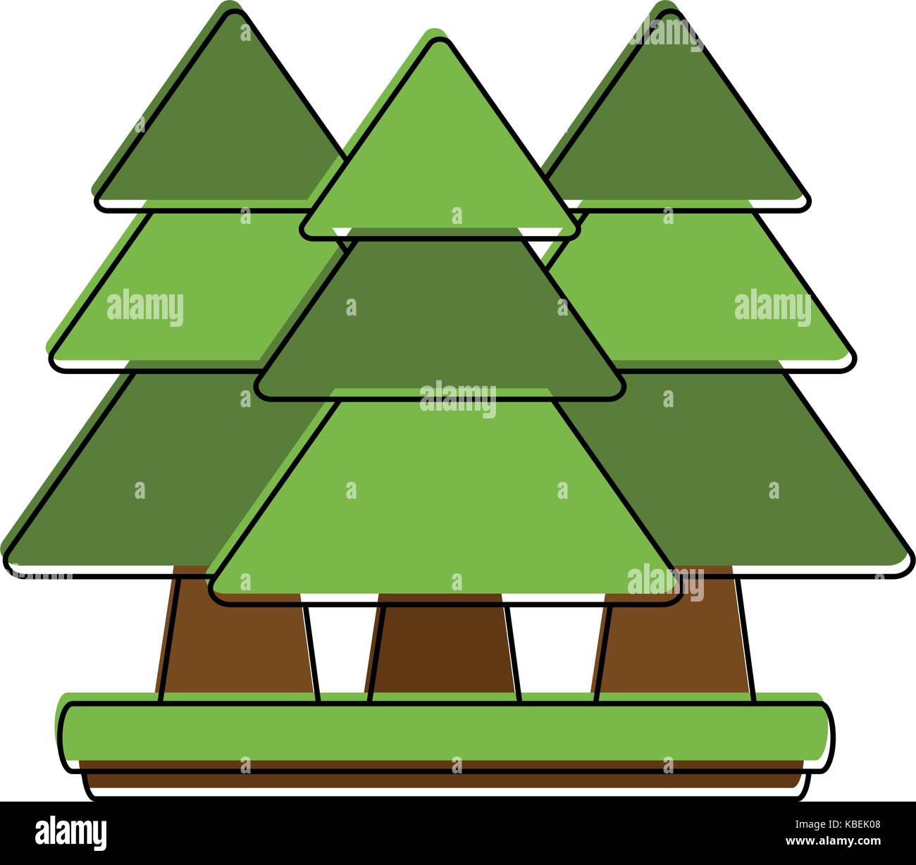 Image road trees in Stock Vector Images - Alamy