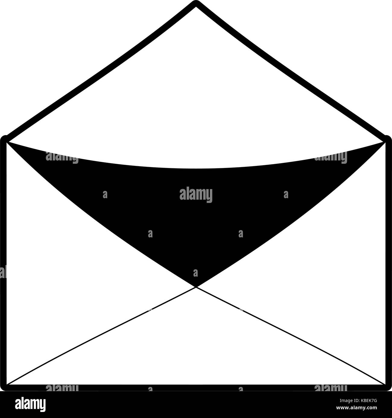 open message envelope icon image Stock Vector Image & Art - Alamy
