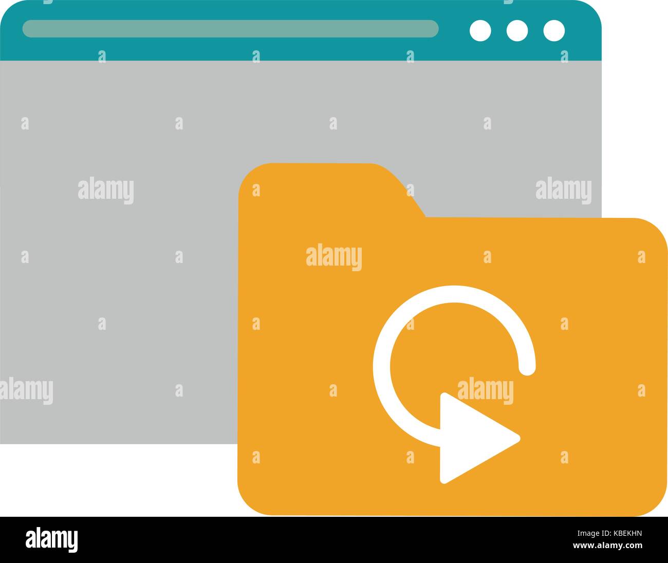 tab webpage or website with file folder icon image Stock Vector Image ...