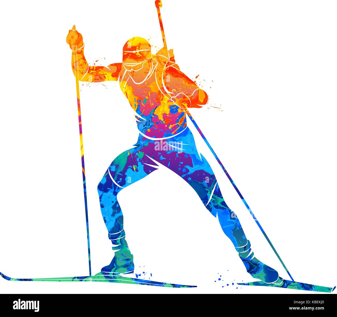 Biathlon shoot Stock Vector Images - Alamy