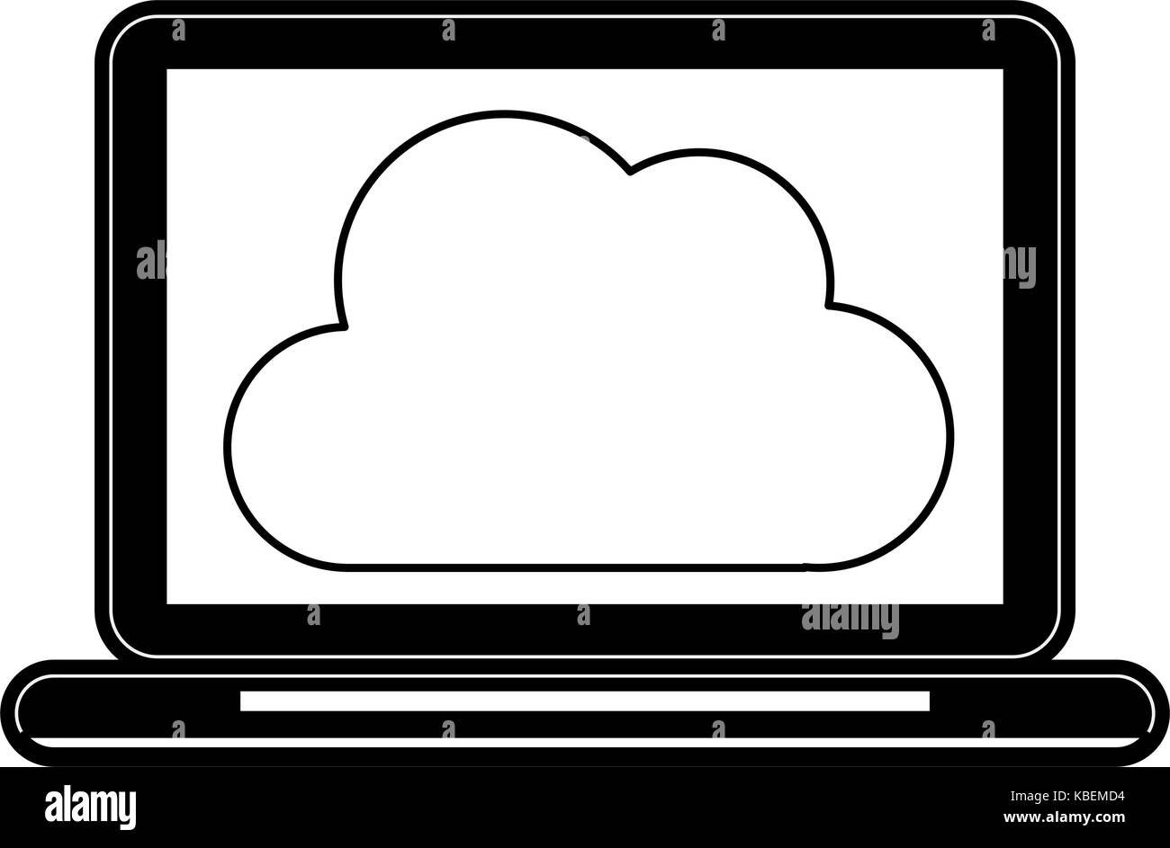 computer with cloud storage icon image Stock Vector Image & Art - Alamy