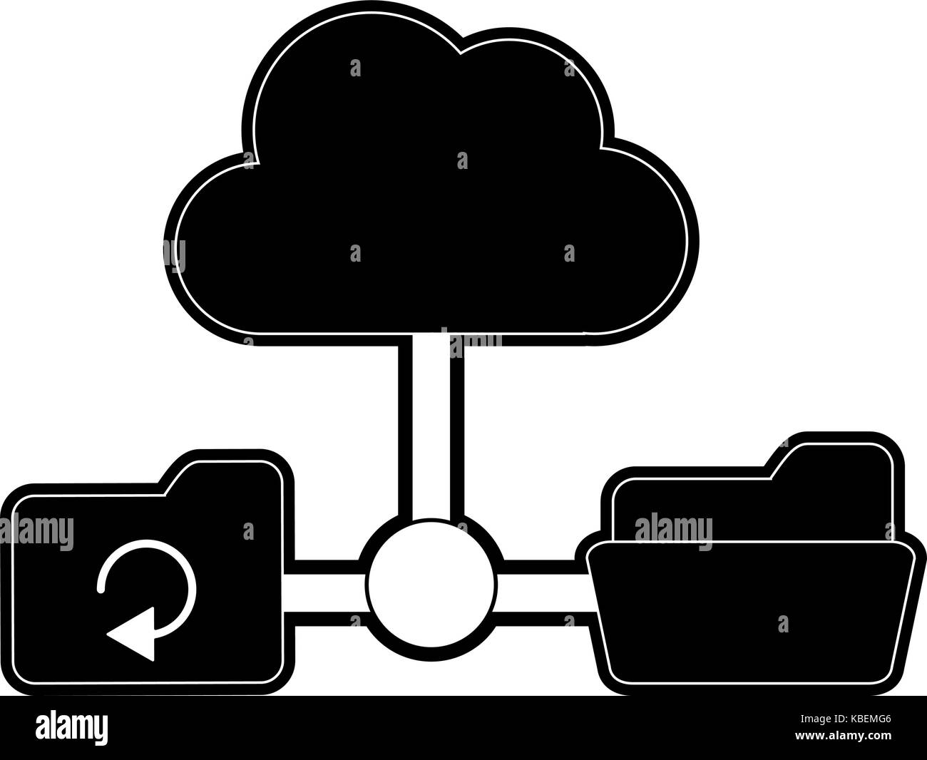 file folder with cloud storage icon image Stock Vector Image & Art - Alamy