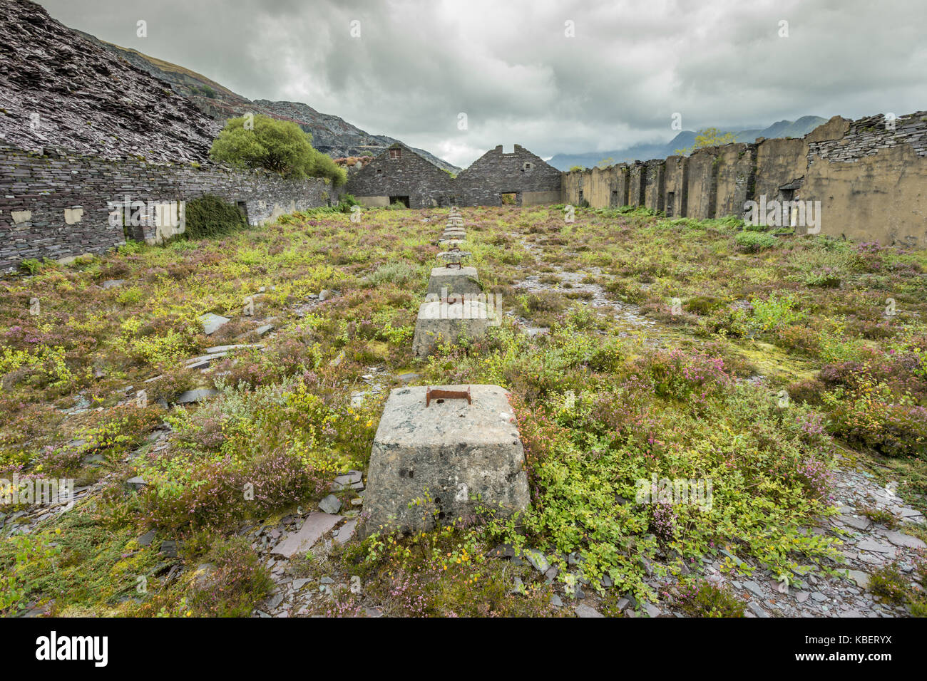 View of the Dinorwic slate quarry, North Wales UK Stock Photo - Alamy