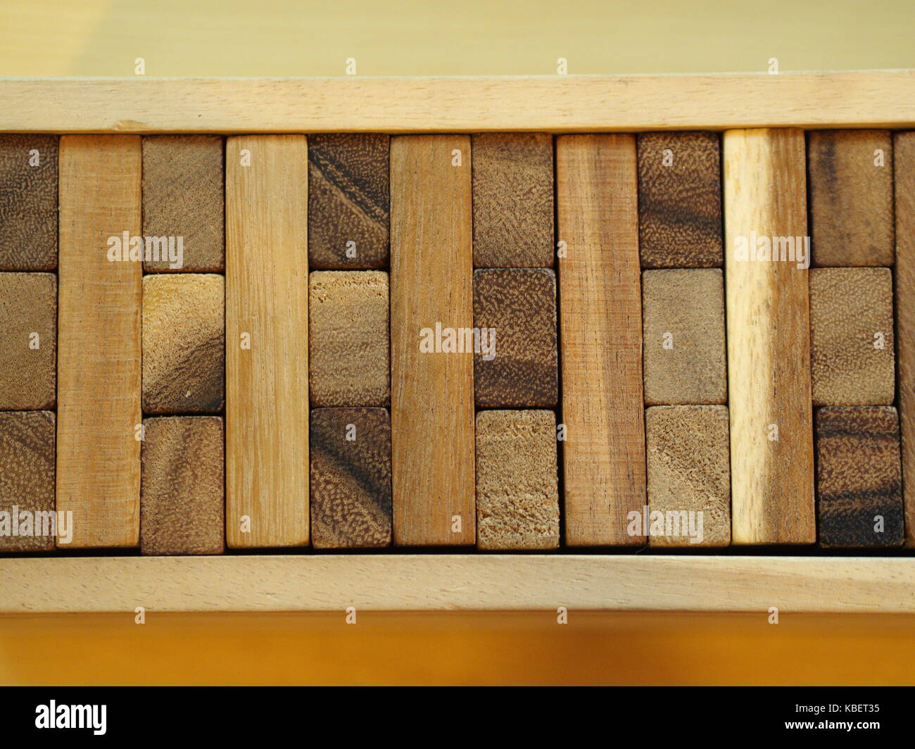 a Wooden Block Game. Wood Tower Contruction Cube Toy Stock Photo - Alamy