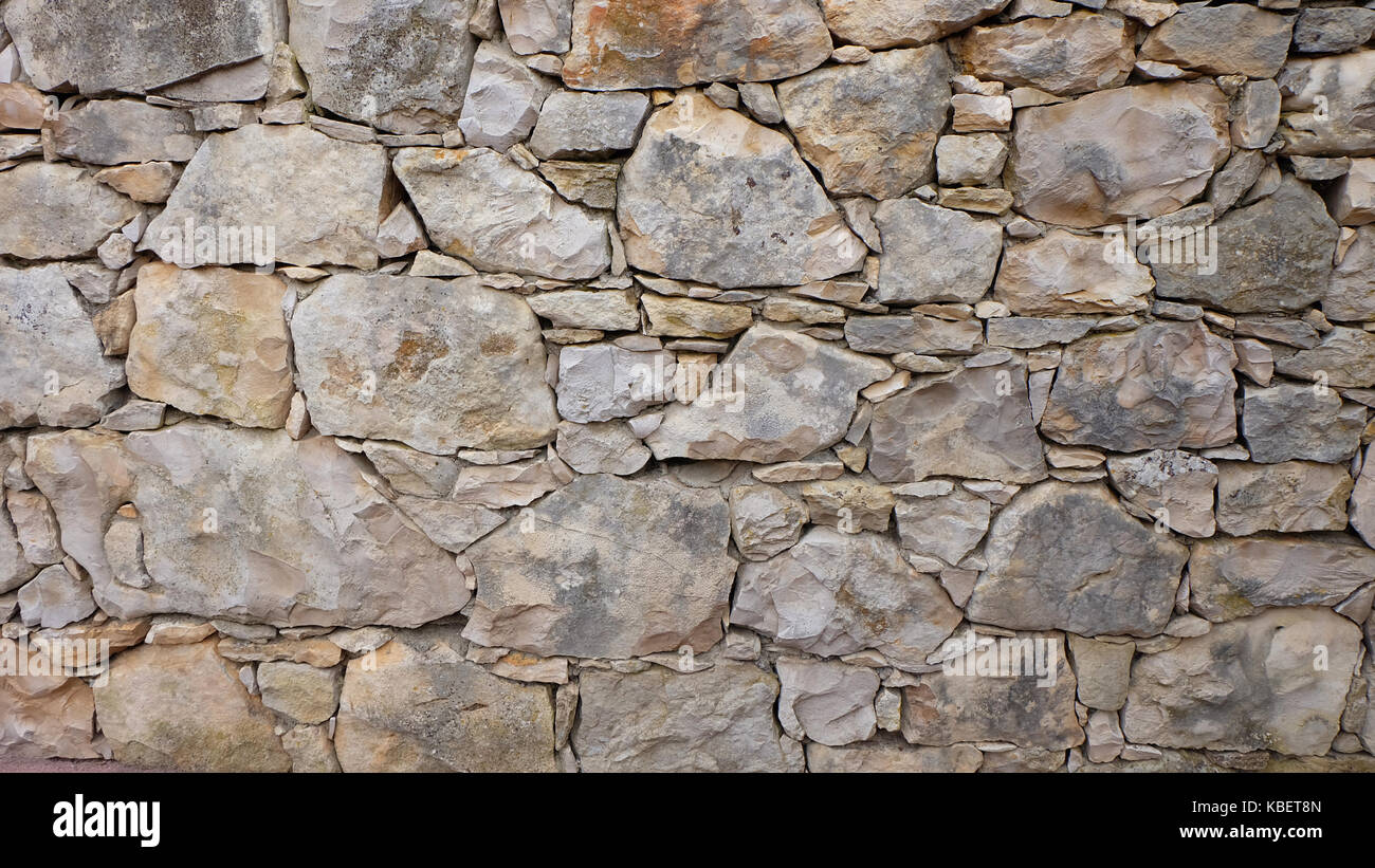 Stone wall made from large stones Stock Photo - Alamy