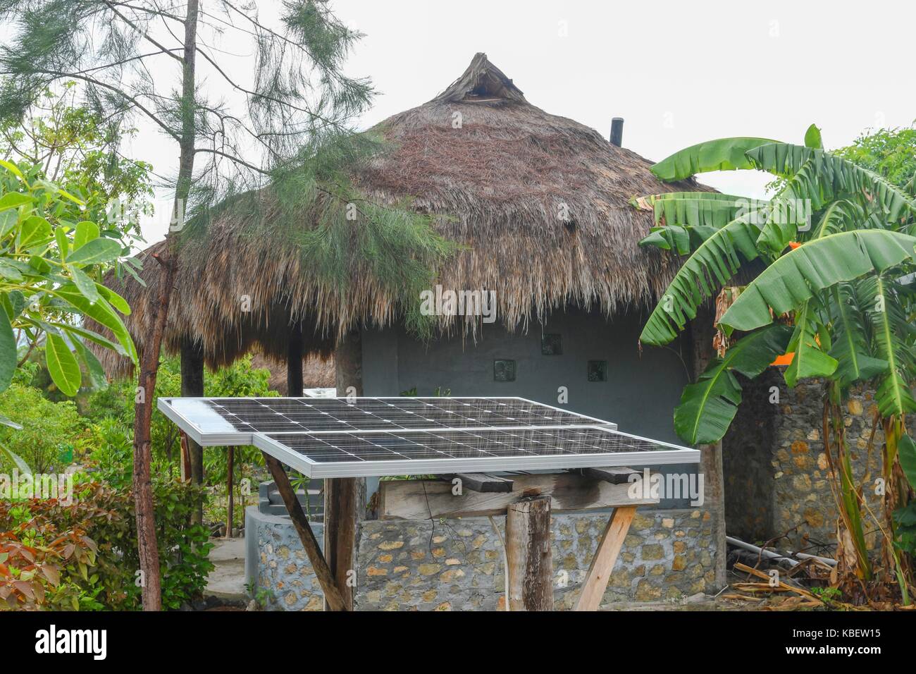 solar-energy in an eco-lodge at the beach, Atauro, Dec. 30, , 2017 ...