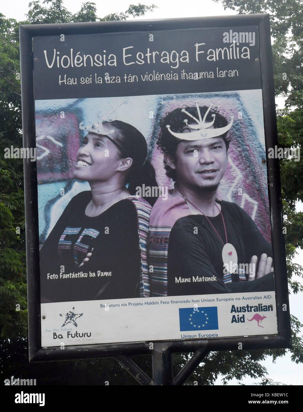 Australian Aid , campaign against violence in the family, Dili (Timor ...