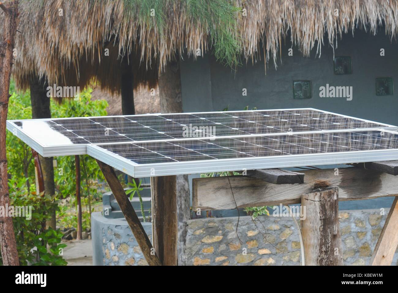 solar-energy in an eco-lodge at the beach, Atauro, Dec. 30, , 2017 ...