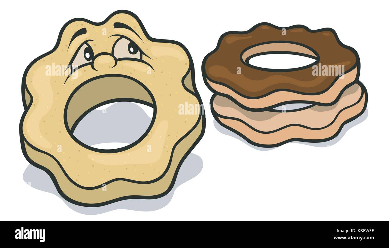 Two Sweet Cookies Stock Vector Image & Art - Alamy