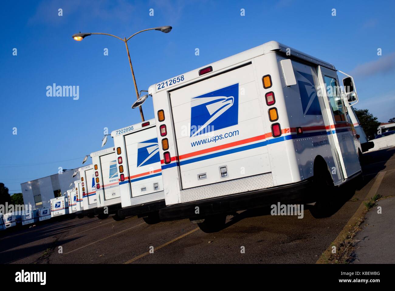 Grumman LLV (Long Life Vehicle) mail trucks parked at the post office ...