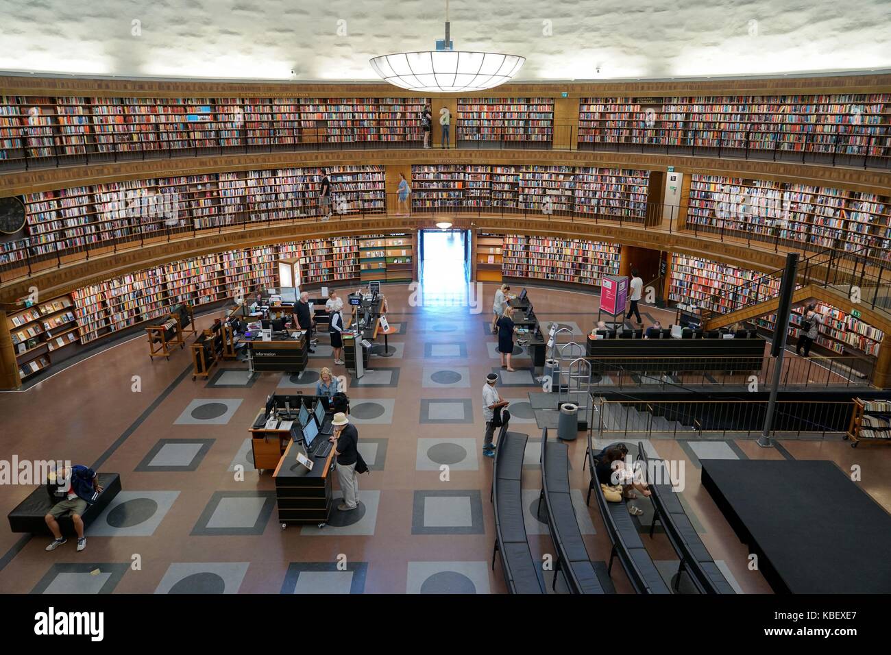 Sweden: The inside of Stockholm Public Library. Photo from 15. July ...
