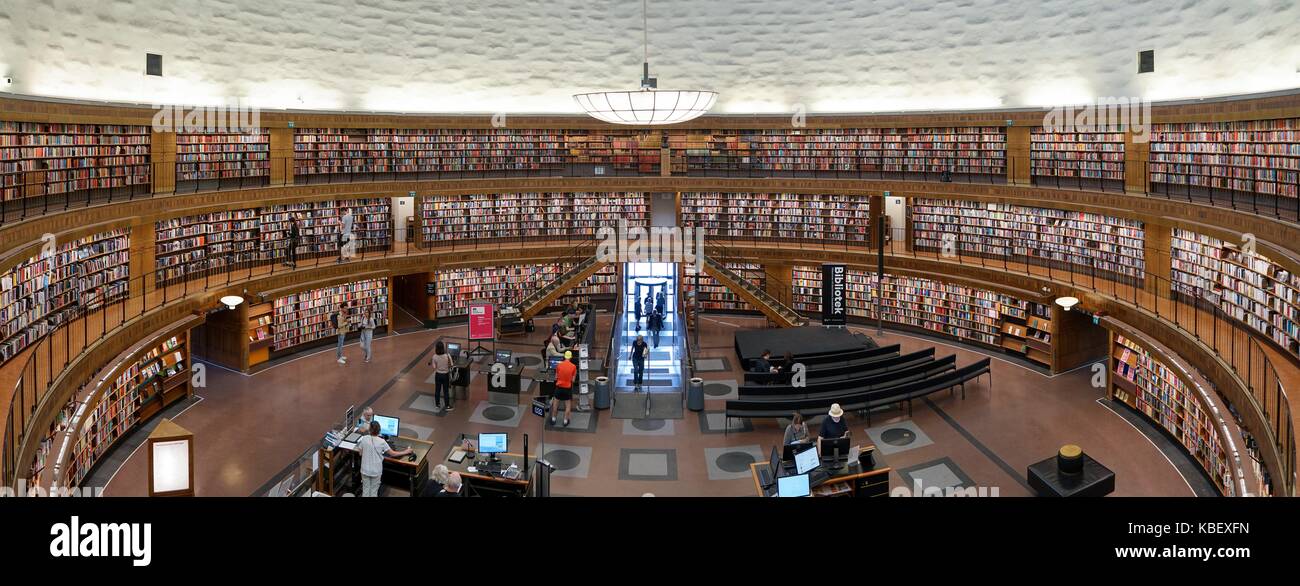 Sweden: The inside of Stockholm Public Library. Photo from 15. July ...