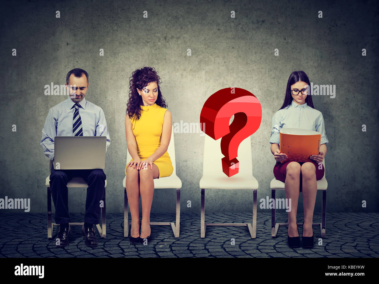 Job interview question mark hi-res stock photography and images - Alamy