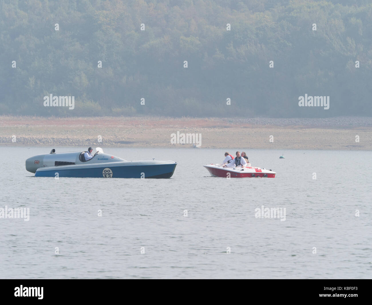 Bluebird K3 speed test - 23rd September 2017 - Bewl Water Stock Photo ...