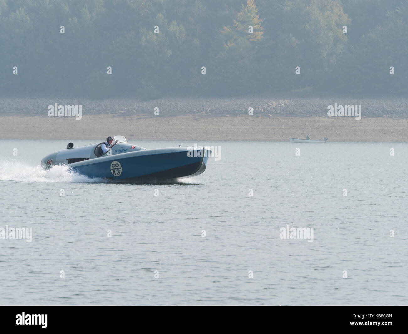 Bluebird K3 speed test - 23rd September 2017 - Bewl Water Stock Photo ...
