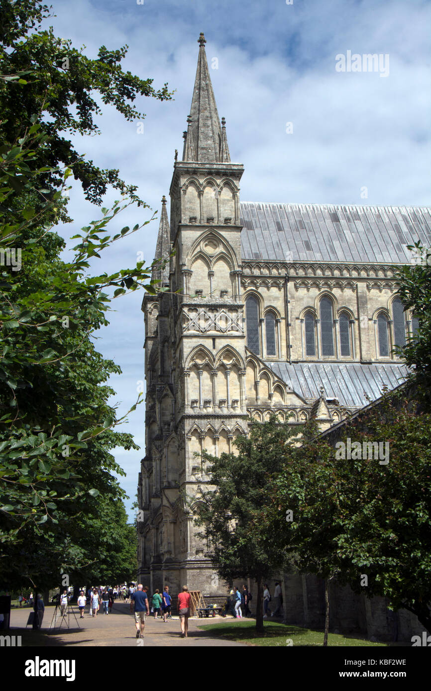 WILTSHIRE; SECTION SALISBURY CATHEDRAL Stock Photo - Alamy