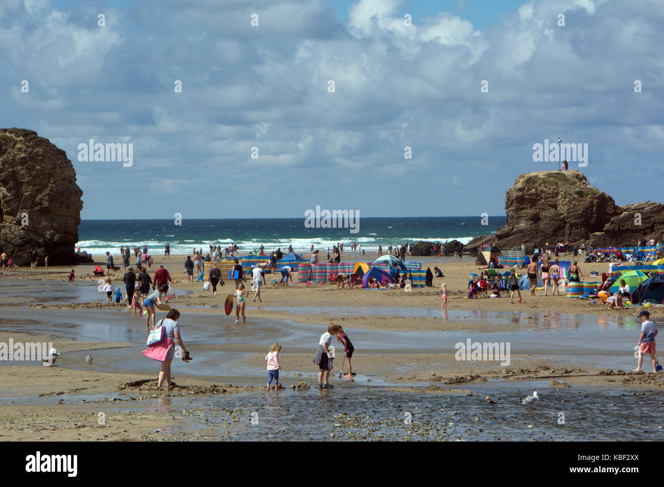 CORNWALL; PERRANPORTH; THE BEACH Stock Photo - Alamy