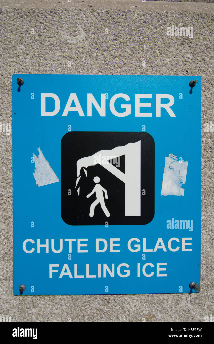 Danger Falling Ice Sign High Resolution Stock Photography and Images ...