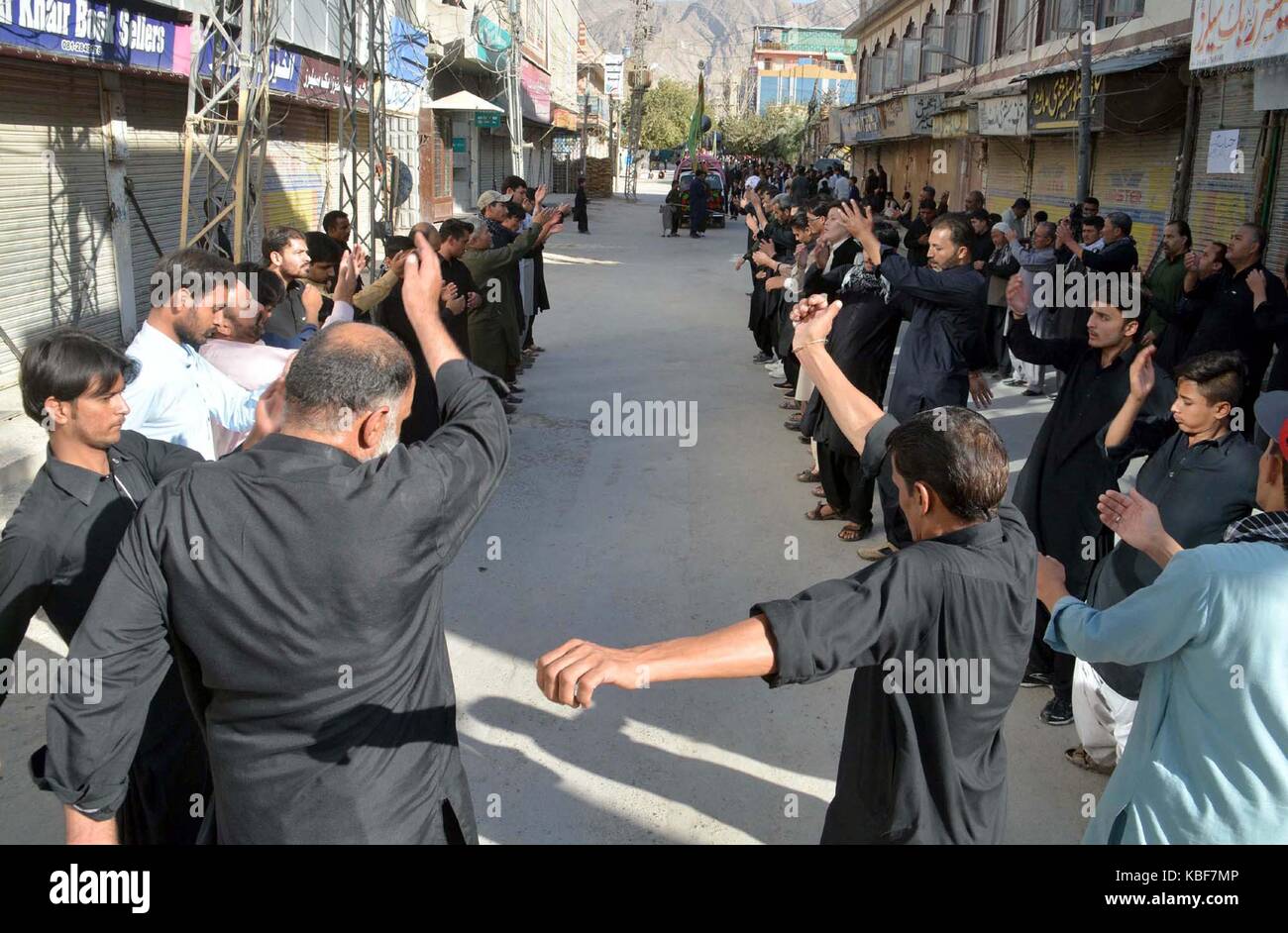 The mourning procession in connection of 7th Muharram-ul-Haram is ...