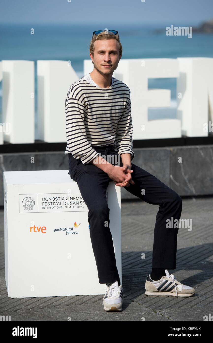 San Sebastian, Spain. 29th Sep, 2017. Actor Max Hubacher at the ...