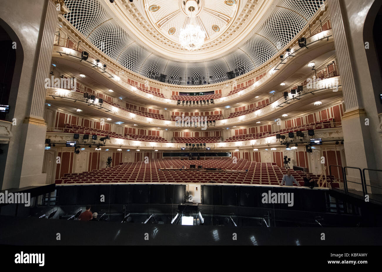 A view of main concert hall of the newly renovated Staatsoper opera ...