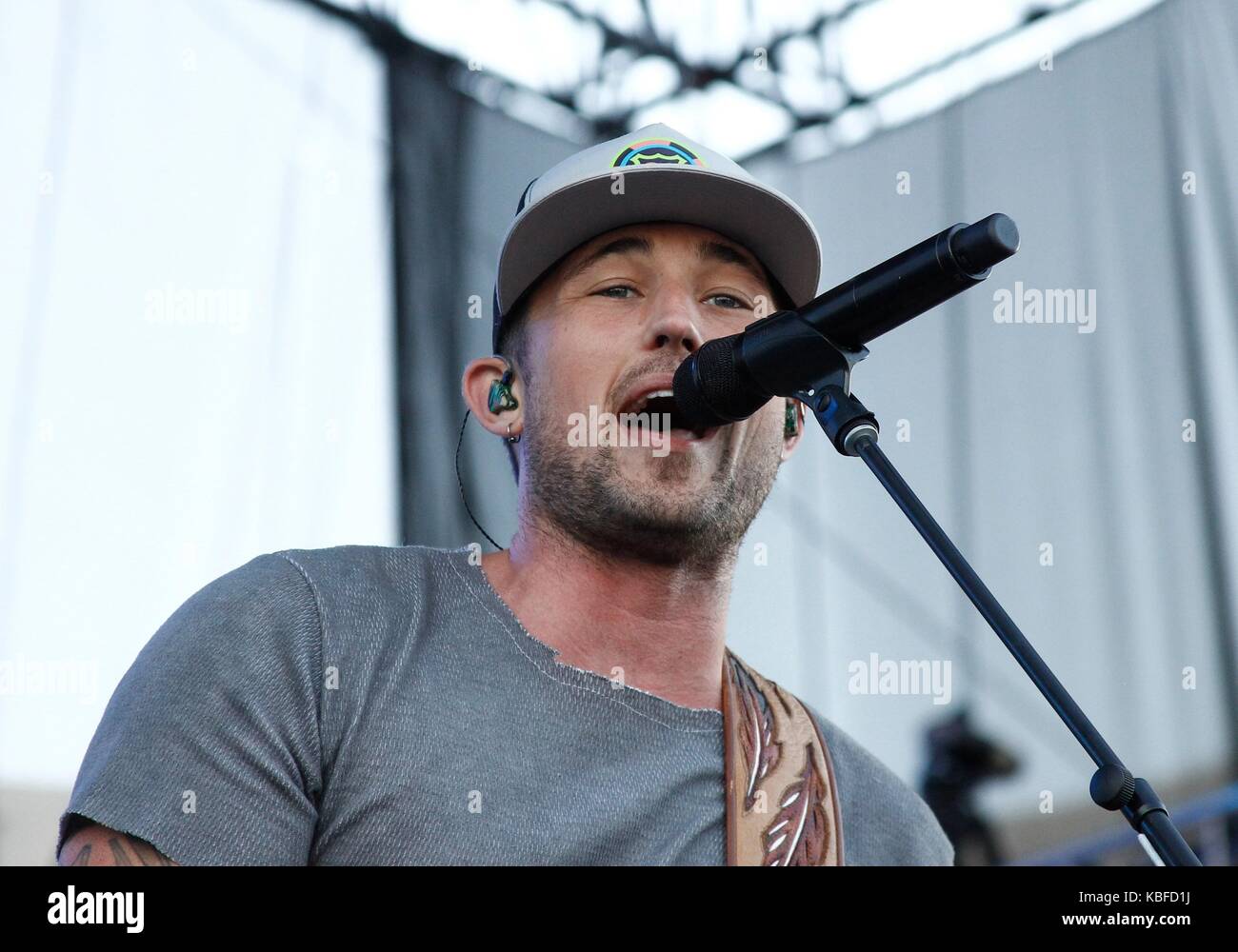 Las Vegas, NV, USA. 29th Sep, 2017. Michael Ray on stage for Route 91 ...