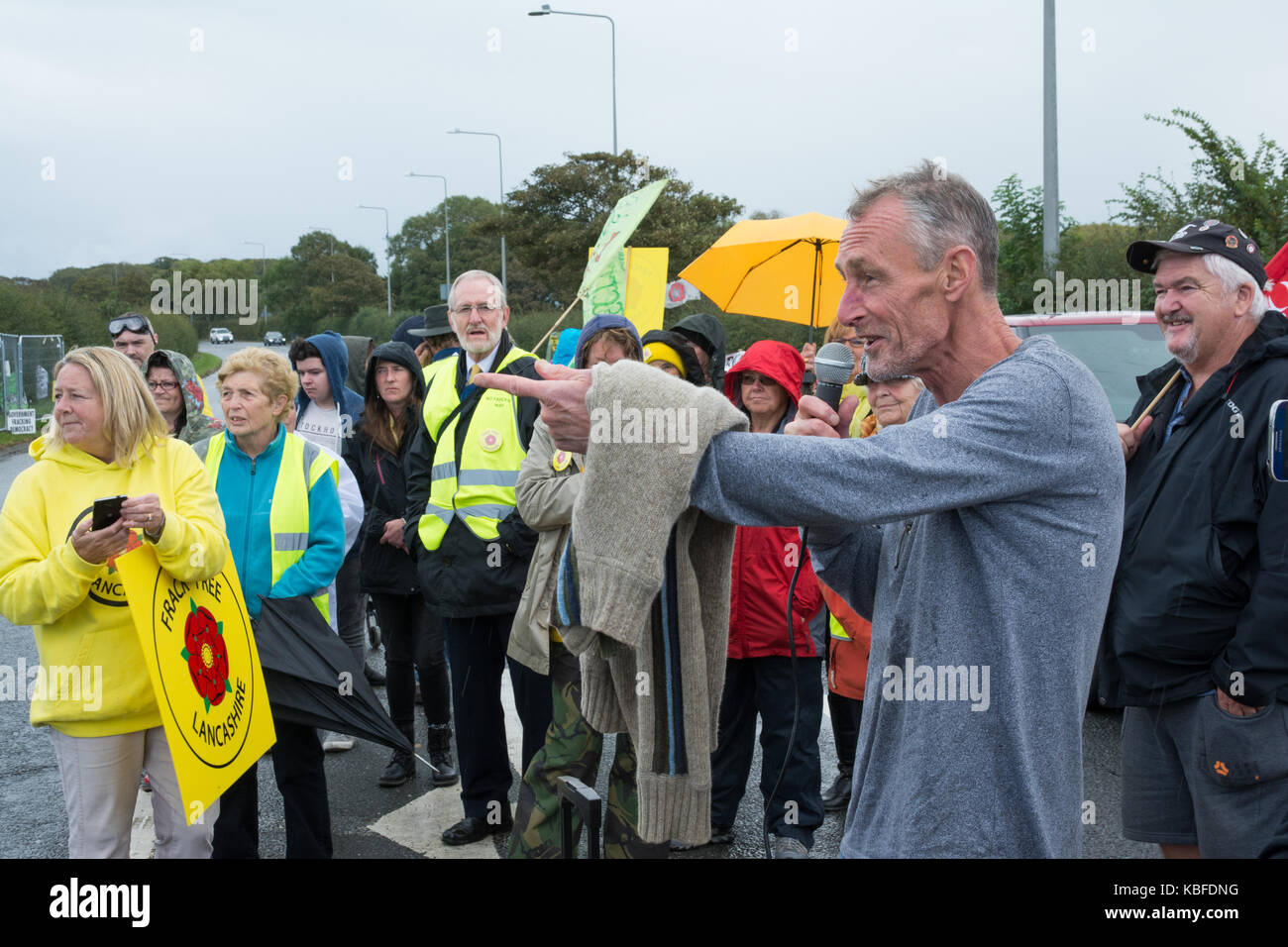 Anti-Fracking Protest, Little Plumpton, Nr Blackpool, Lancashire, UK ...