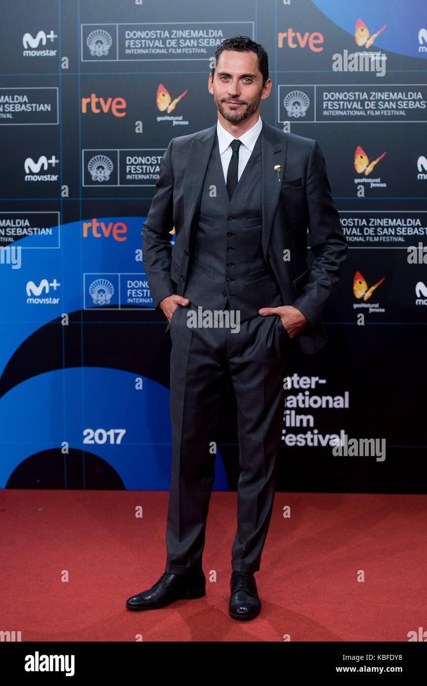 San Sebastian, Spain. 29th Sep, 2017. Actor Paco Leon at the red carpet ...