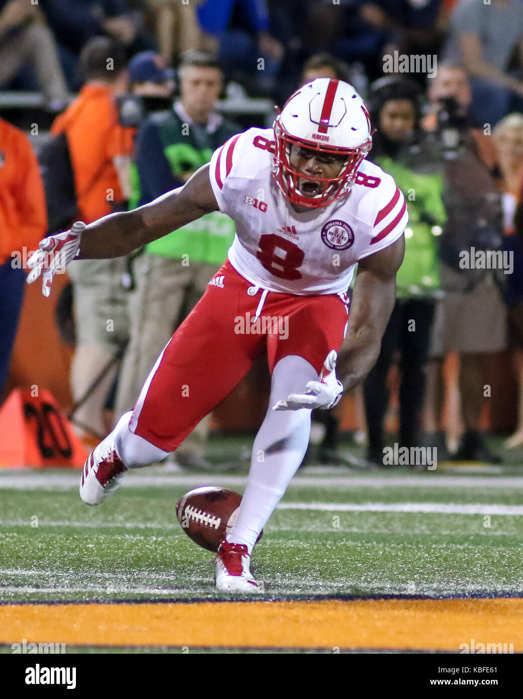 Nebraska cornhuskers wide receiver stanley morgan jr 8 hi-res stock ...