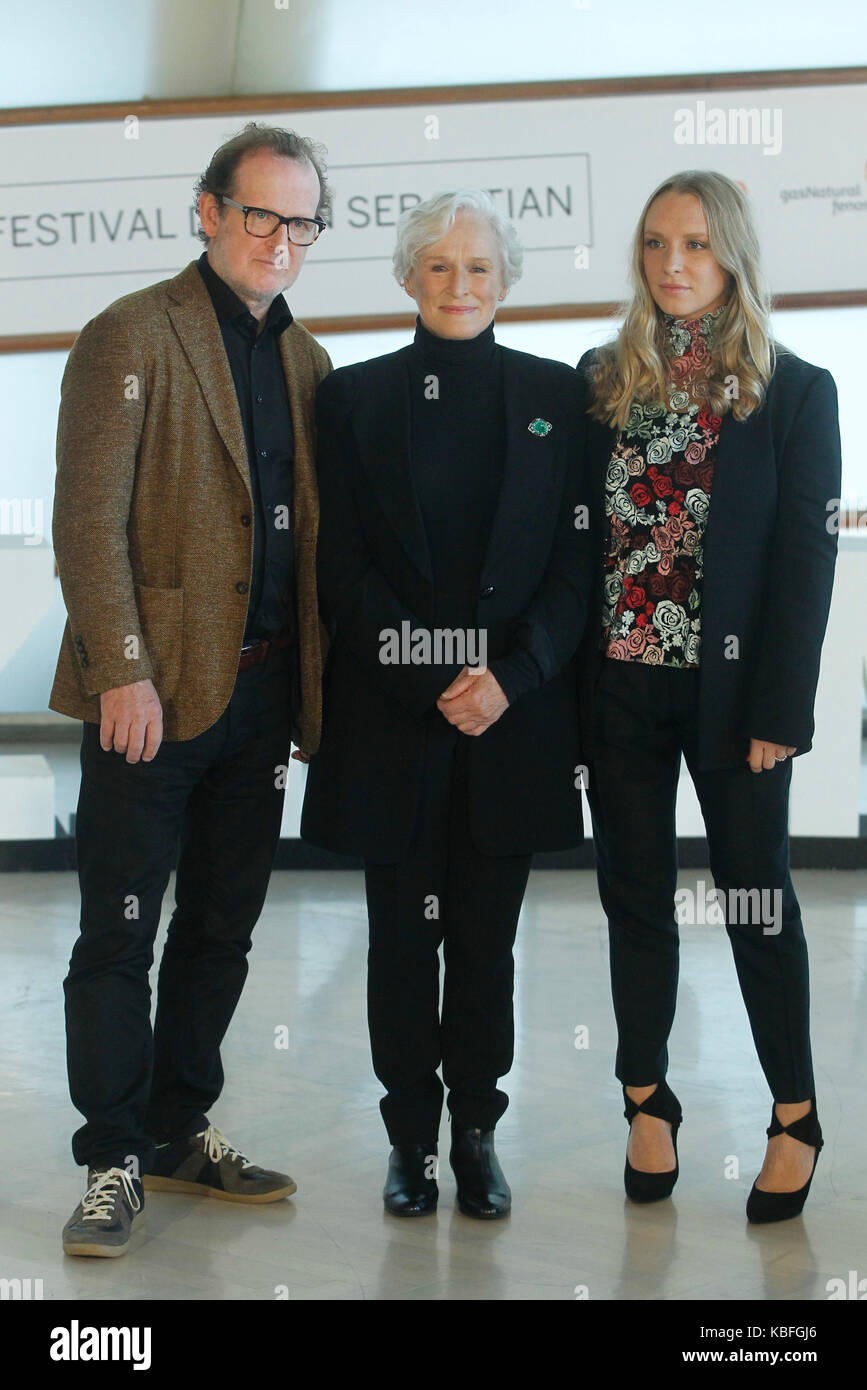 SAN SEBASTIAN, SPAIN Ð SEPTEMBER 30: Bjorn Runge, Glenn Close and Annie ...