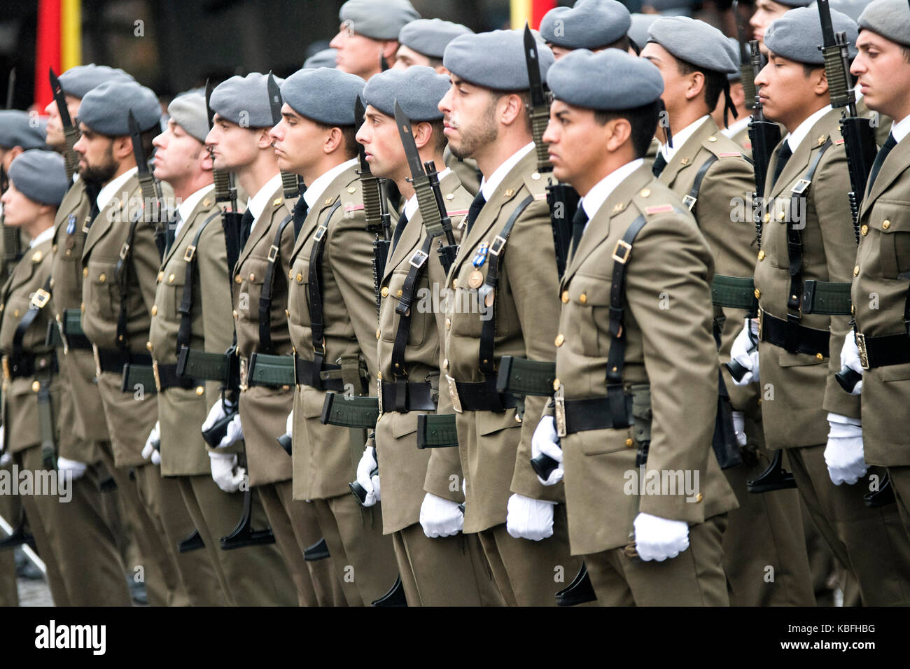 Siero, Spain. 30th September, 2017. Soldiers during the Oath of Spanish ...