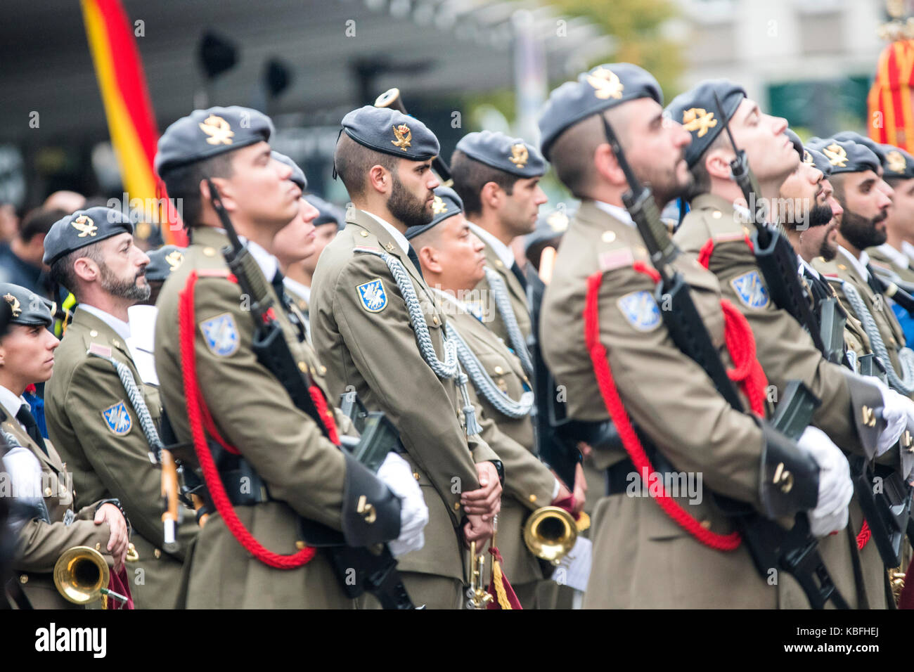 Siero, Spain. 30th September, 2017. Soldiers during the Oath of Spanish ...