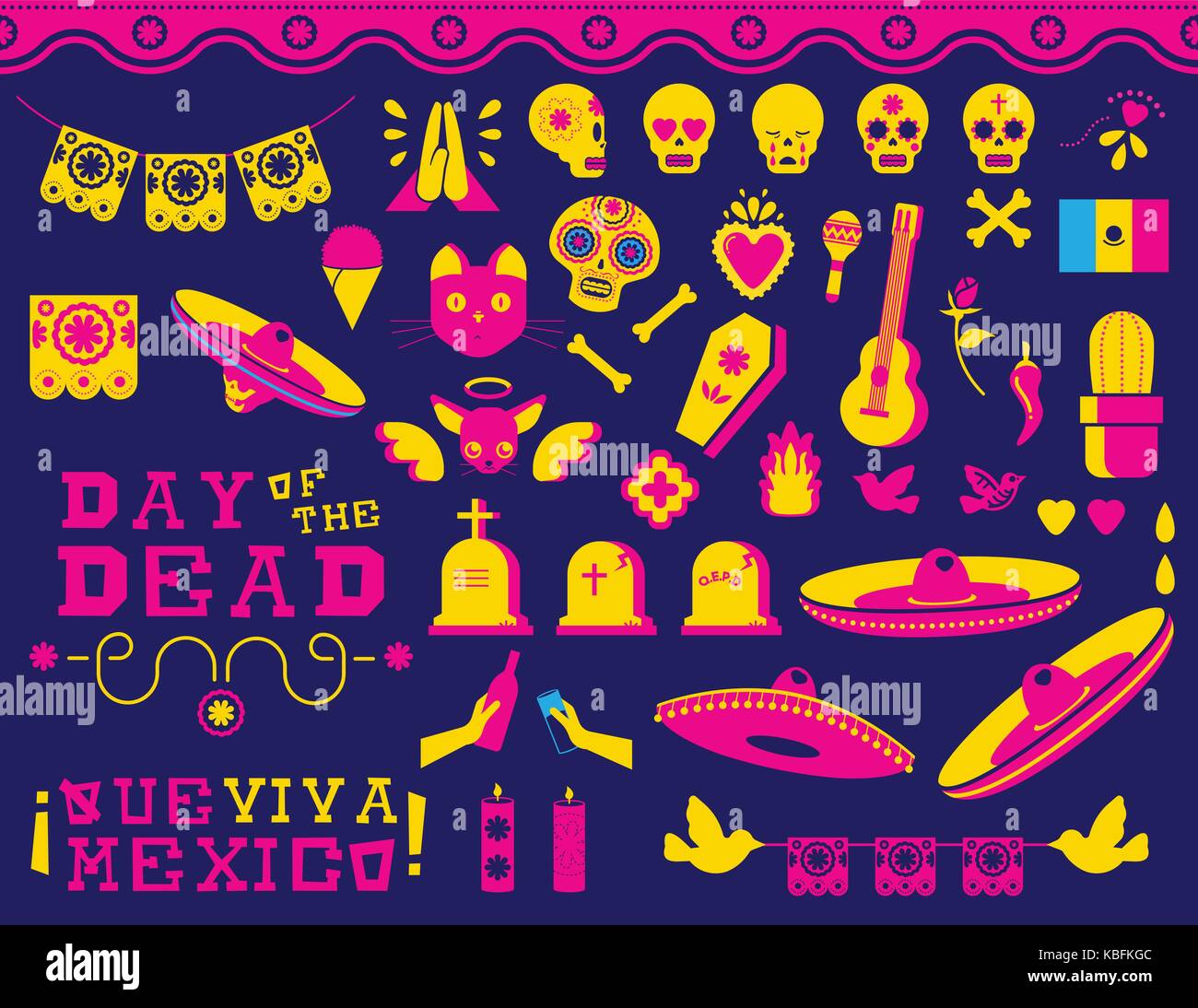 Skull dog day dead Stock Vector Images - Alamy