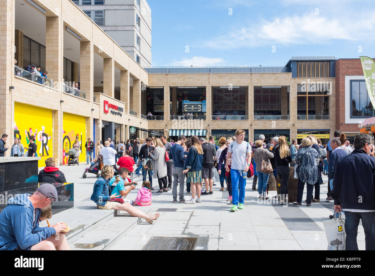 Worcester's new £20 million Cathedral Square development Stock Photo ...