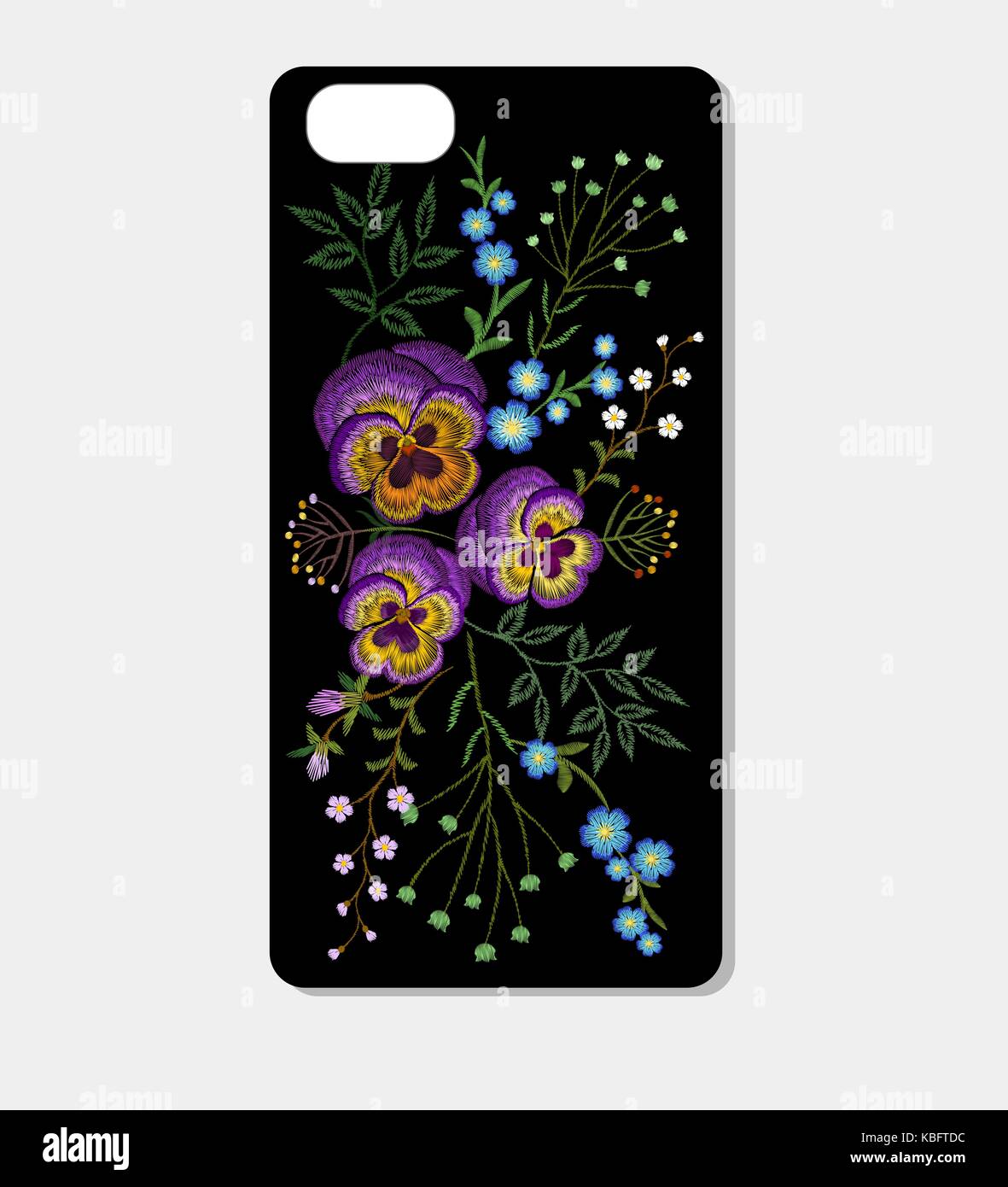 Wild pansies Stock Vector Images - Alamy