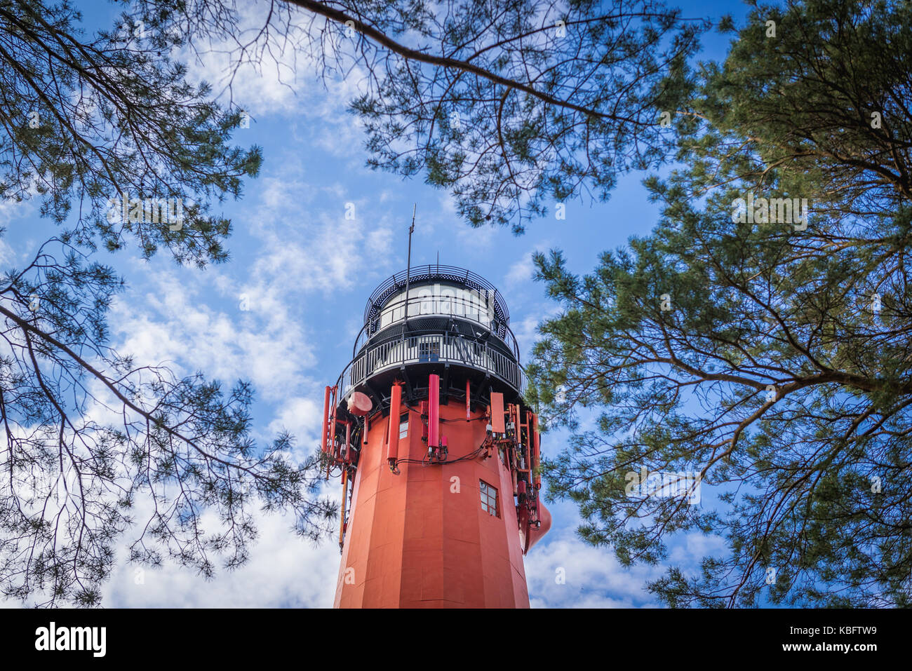 Stilo Lighthouse in Osetnik village in Pomeranian Voivodeship of Poland ...