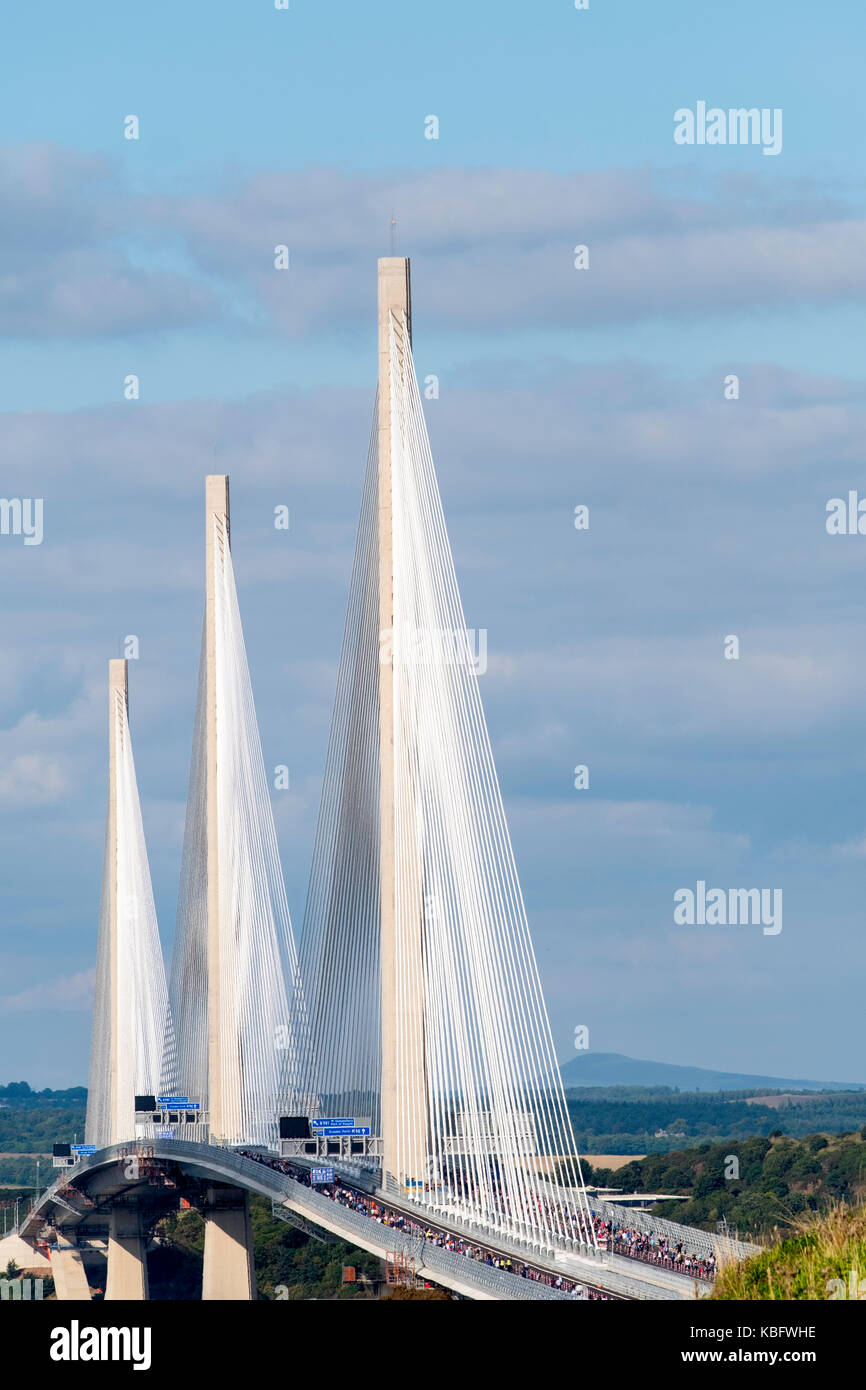 Members of the public walk across new Queensferry Crossing Bridge ...