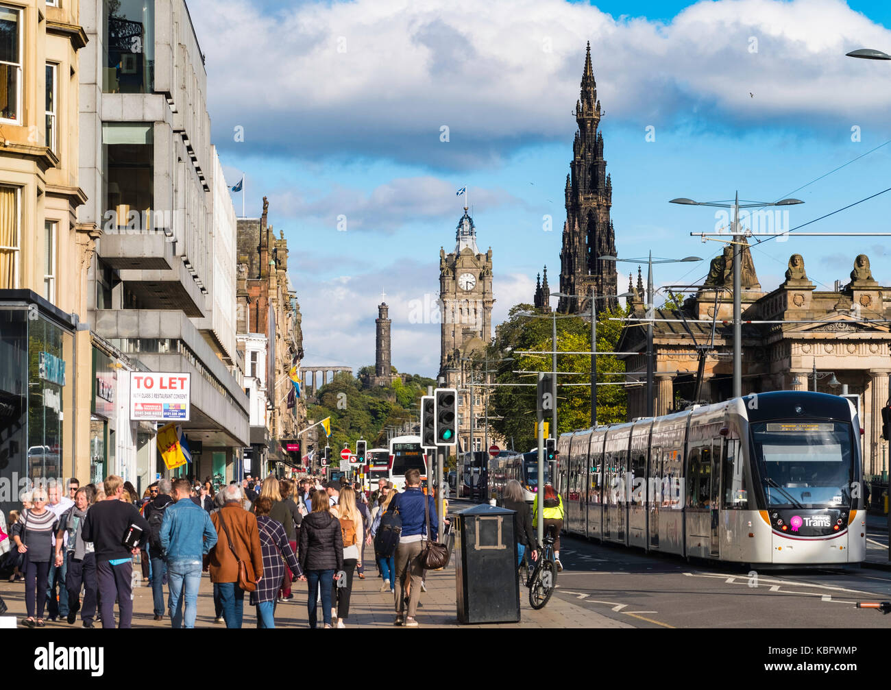 Edinburgh tram princes street hi-res stock photography and images - Alamy