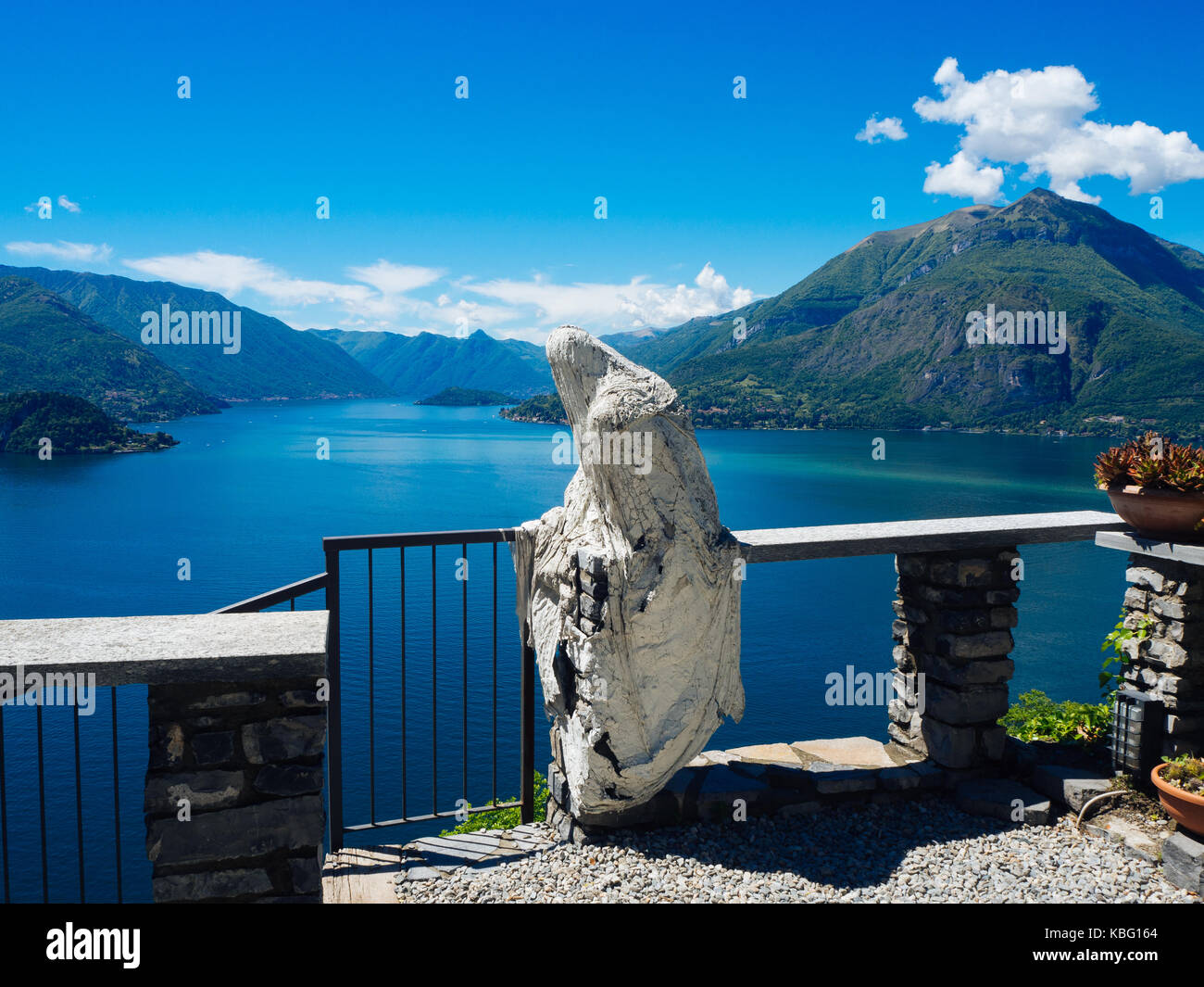 View above big beautiful lake, Como lake, Italy Stock Photo - Alamy